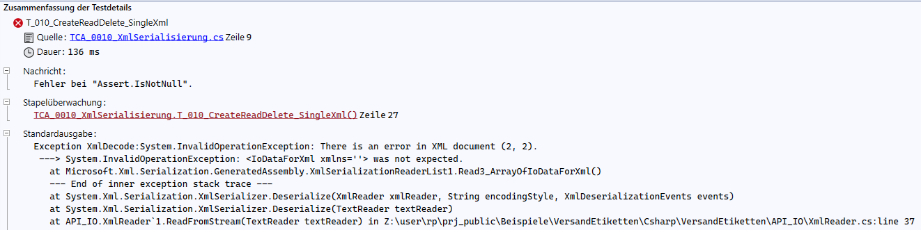 Meine C# Implementierung - IODA und TDD mit Java, C# und Raku